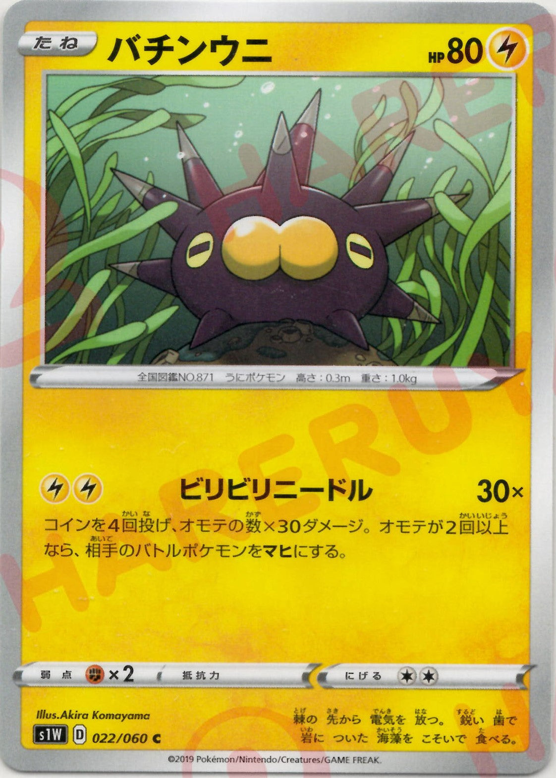 バチンウニ(C){雷}〈022/060〉[S1W] – 晴れる屋2