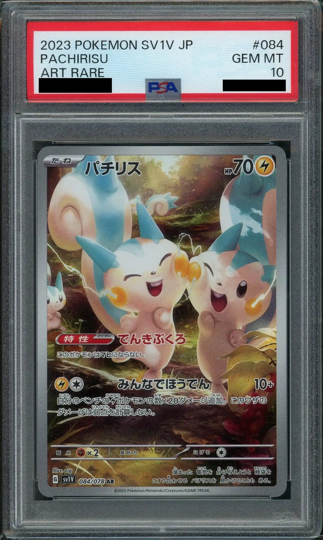 【PSA10】パチリス(AR){雷}〈084/078〉[SV1V] – 晴れる屋2